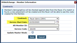Auto-Placement by Service Code